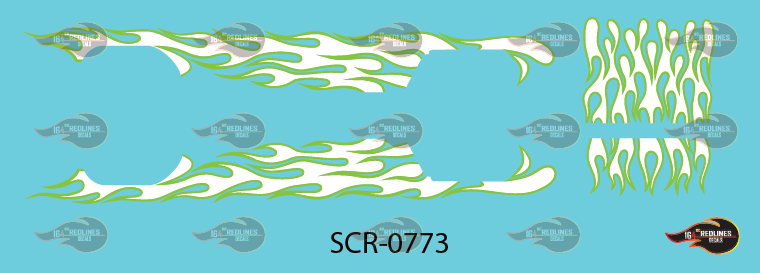 1/64 '83 Chevy Silverado "Green Flames" Decal SCR-0773 | eBay