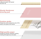 5.5" X 8.5" Sketch Small Sketchbook for Drawing 100 Sheets Hardcover ...