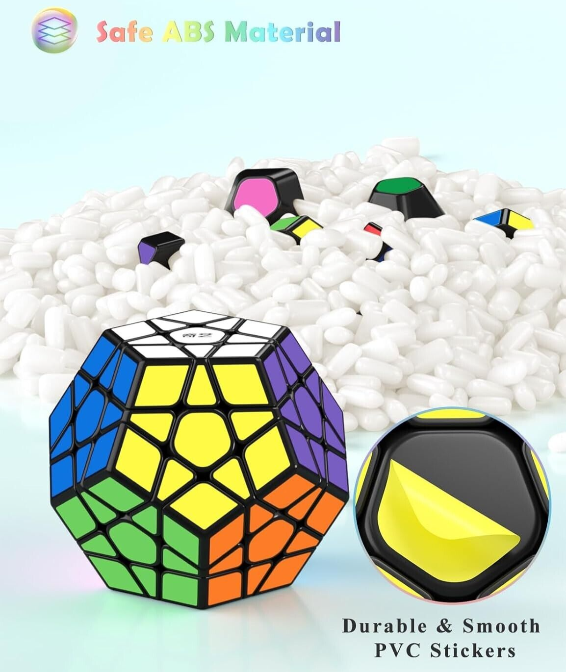 12 Sided QiYi Megaminx QiHeng Speed Cube Magic Twist 3D Puzzle Brain ...
