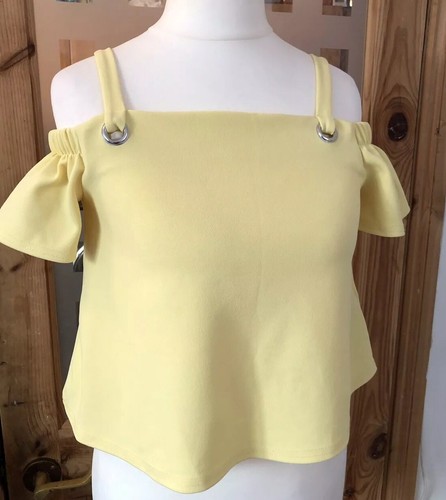 Girls Age 10-11 Lemon Yellow Cropped Top From Newlook 915 Vgc | eBay UK