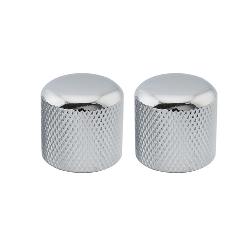 Musiclily Pro 2Pcs Chrome Inch Steel Dome Push-on Knobs 19mm For USA Guitar Bass | eBay