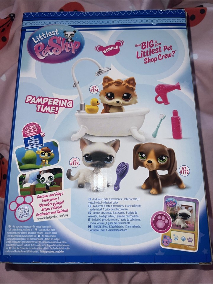 Littlest Pet Shop LPS Grooming Spa Play Pack G7 Series 3 #172-174 New ...