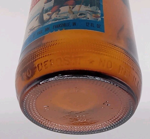 RARE Vintage Stubby 12oz. SCHMIDT BEER Bottle, With Ice Fishing Scene ...