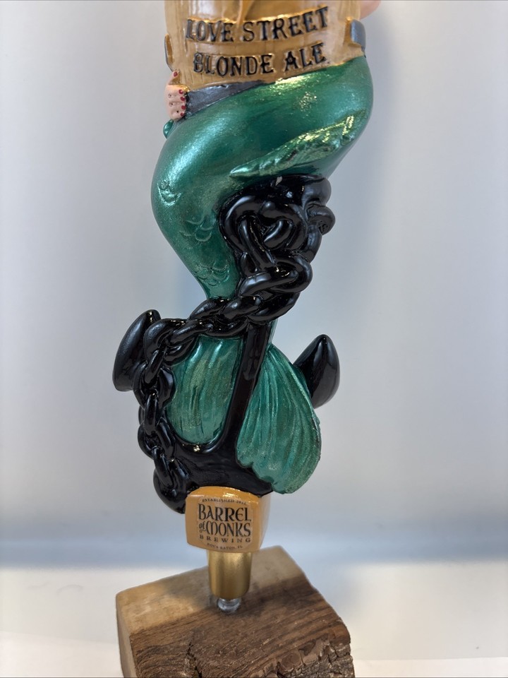 Beer Tap Handle Barrel Of Monks Blonde Ale Beer Tap Handle Rare Mermaid ...