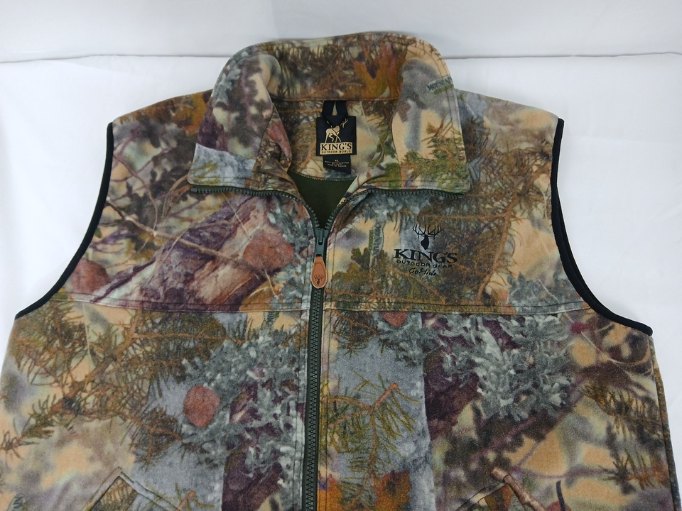 Camo Vest Men Sz XL King's Outdoor World Soft Shell Mountain Wind ...