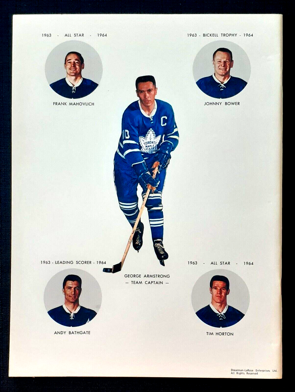 TORONTO MAPLE LEAFS 1964 HOCKEY ACTION VINTAGE NHL COLOURING BOOK 10280 ...