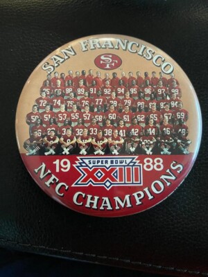 Vintage 1988 NFC Champions San Francisco 49ers Super Bowl XXIII Team ...