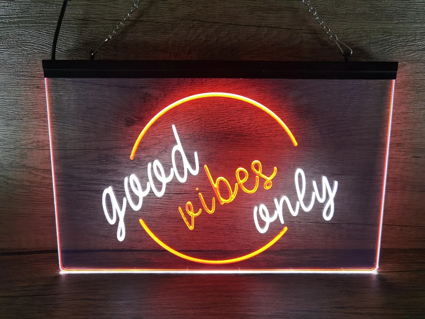 Good Vibes Only LED Neon Light Sign Bedroom Man Cave Display Wall Art ...