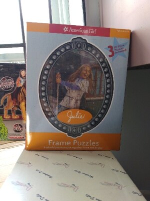 AMERICAN GIRL Julie Frame Puzzles set of 3 Colorful 50 piece Puzzle w ...