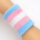 Transgender LGBT Gay Pride Wrist Band Sweat Band Rainbow Loop Terry ...