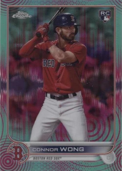 2022 Topps Chrome Sonic - Connor Wong #39 Aqua & Pink Sonic Pulse ...