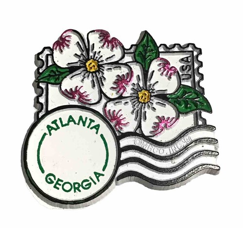 Atlanta Georgia Flowers Postage Stamp Cancellation Mark Refrigerator ...