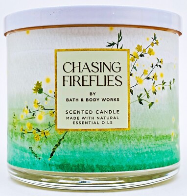 1 Bath & Body Works CHASING FIREFLIES Large 3-Wick Scented Candle 14.5 ...