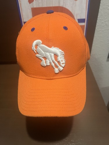 Vintage DENVER BRONCOS Game Day Hat Adjustable Strap Cap Cardboard ...
