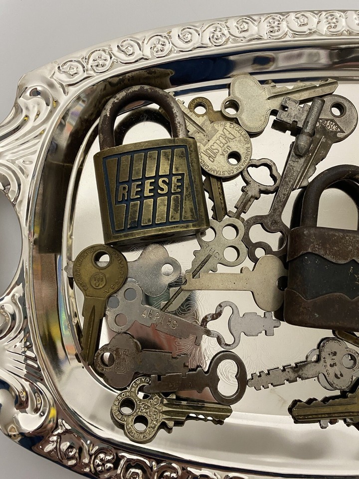 Old LOT Collection Vintage Antique Padlocks Locks Keys | eBay