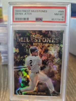 1999 Topps Finest - Milestone #M9 Derek Jeter 527/3000 PSA grade 8 nm ...