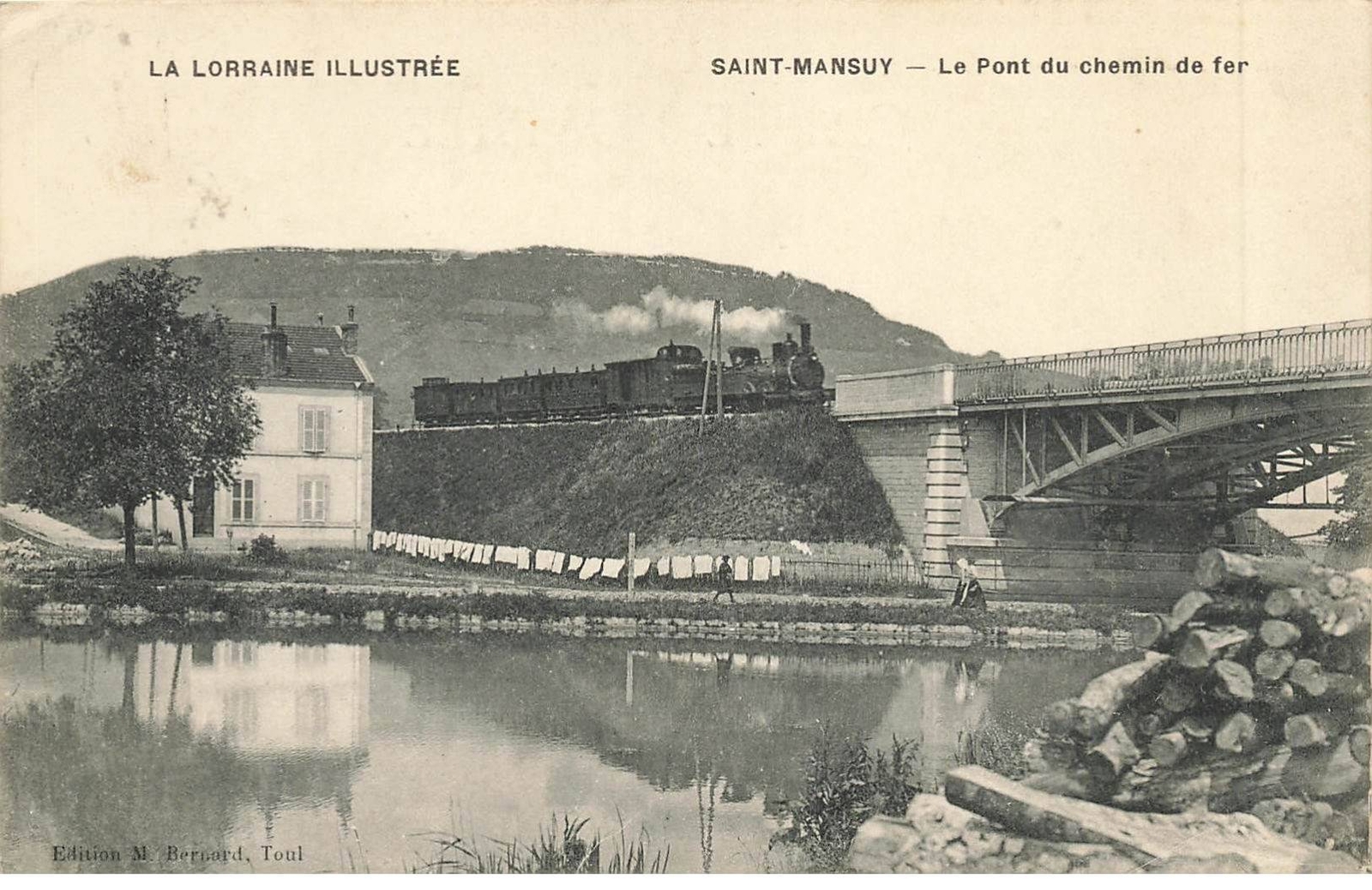 54 Sankt Mansuy Ad #MK869 Le Pont Du Chemin De Fer Illustrierte Lokomotive Zug | eBay