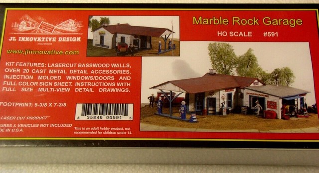 JL Innovative Design 591 HO Marble Rock Garage Service Gas Station ...