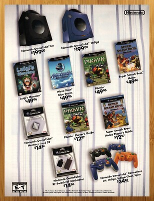 2002 Nintendo Gamecube Print Ad/Poster Super Smash Pikmin Luigi's ...