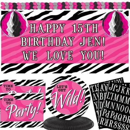 Another Year of Fabulous Pink Birthday Party Customizable Room ...