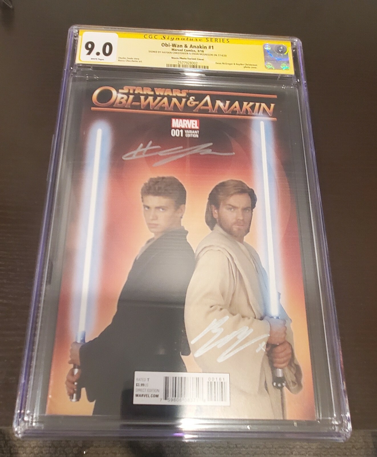Obi-Wan & Anakin #1 movie photo cover__CGC 9.0 SS__Signed Christensen ...
