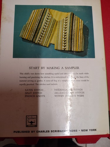 Vintage 1962 CREWEL EMBROIDERY Stitch Instruction Pattern Book by Erica ...