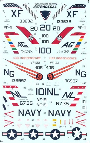 Xtra Decals 1/72 U.S. NAVY McDONNELL F-3H DEMON | eBay
