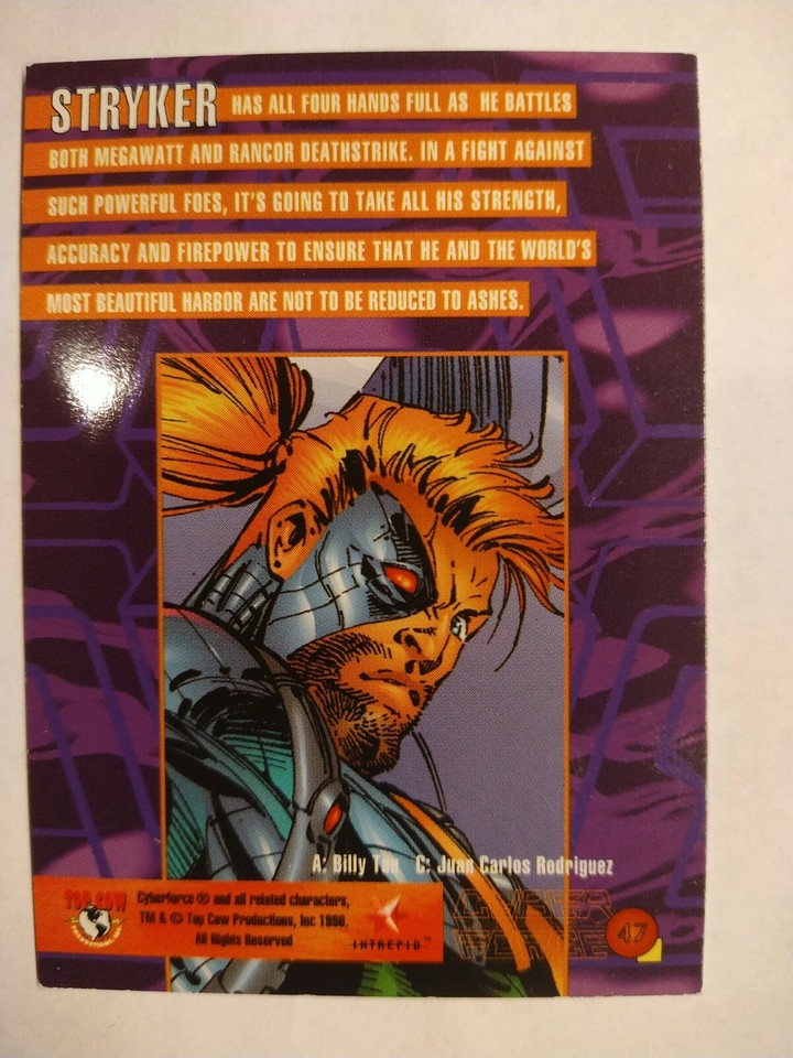 1996 TOP COW CYBER FORCE SUMMER STRYKER CARD SEE DESCRIPTION NEW OLD ...