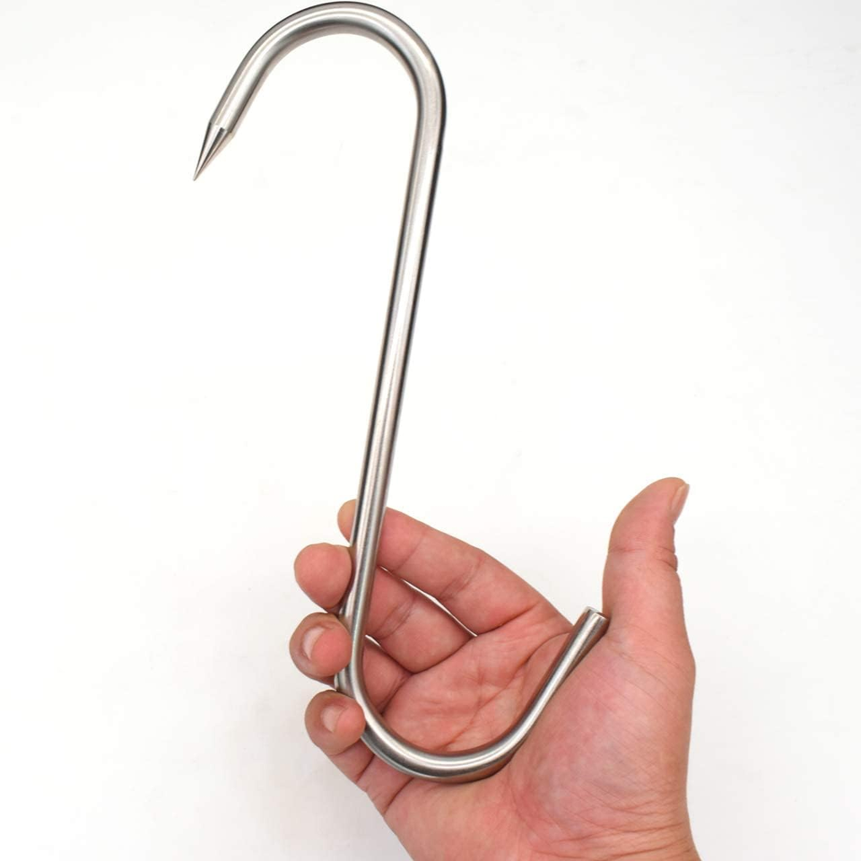 10 Inch Meat Heavy Duty 10Mm S-Hooks Steel Meat Processing Butcher ...
