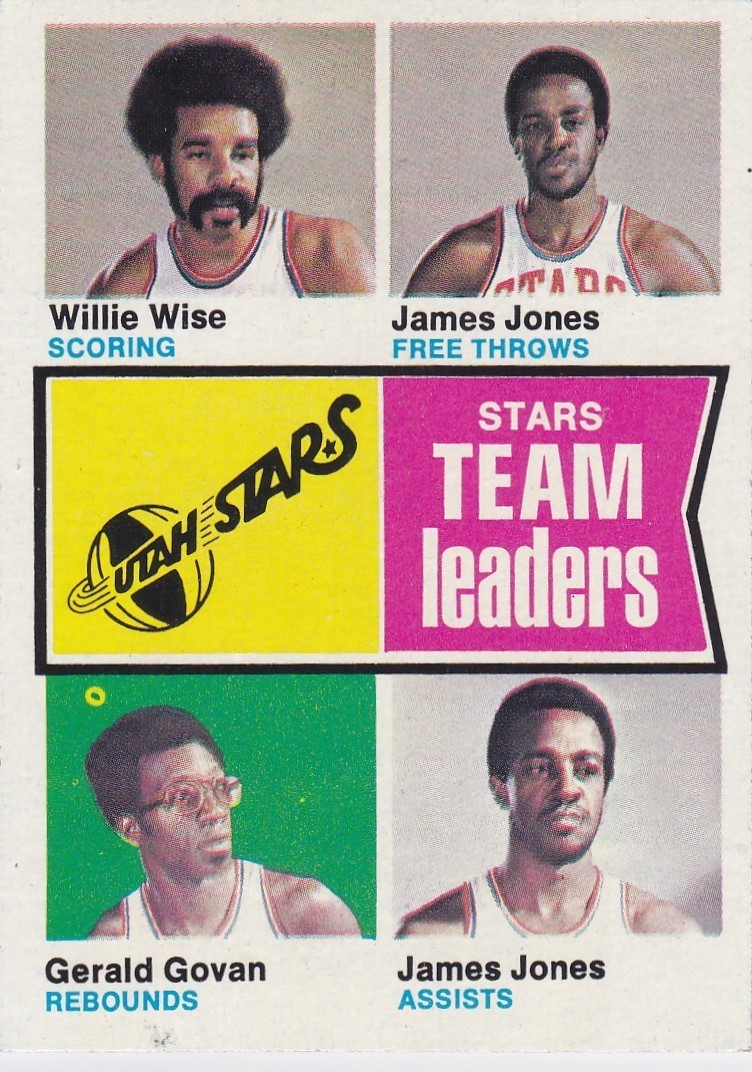 1974-75 TOPPS BASKETBALL UTAH STARS TEAM LEADERS #229 ABA EXMT *60881 ...