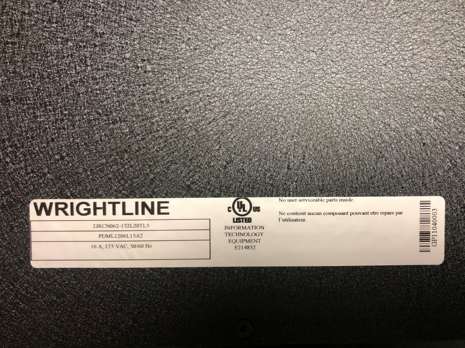 GEIST / WRIGHTLINE– EATON POWER METER / PDML1206L15A2 W/ MTG BRACKETS ...