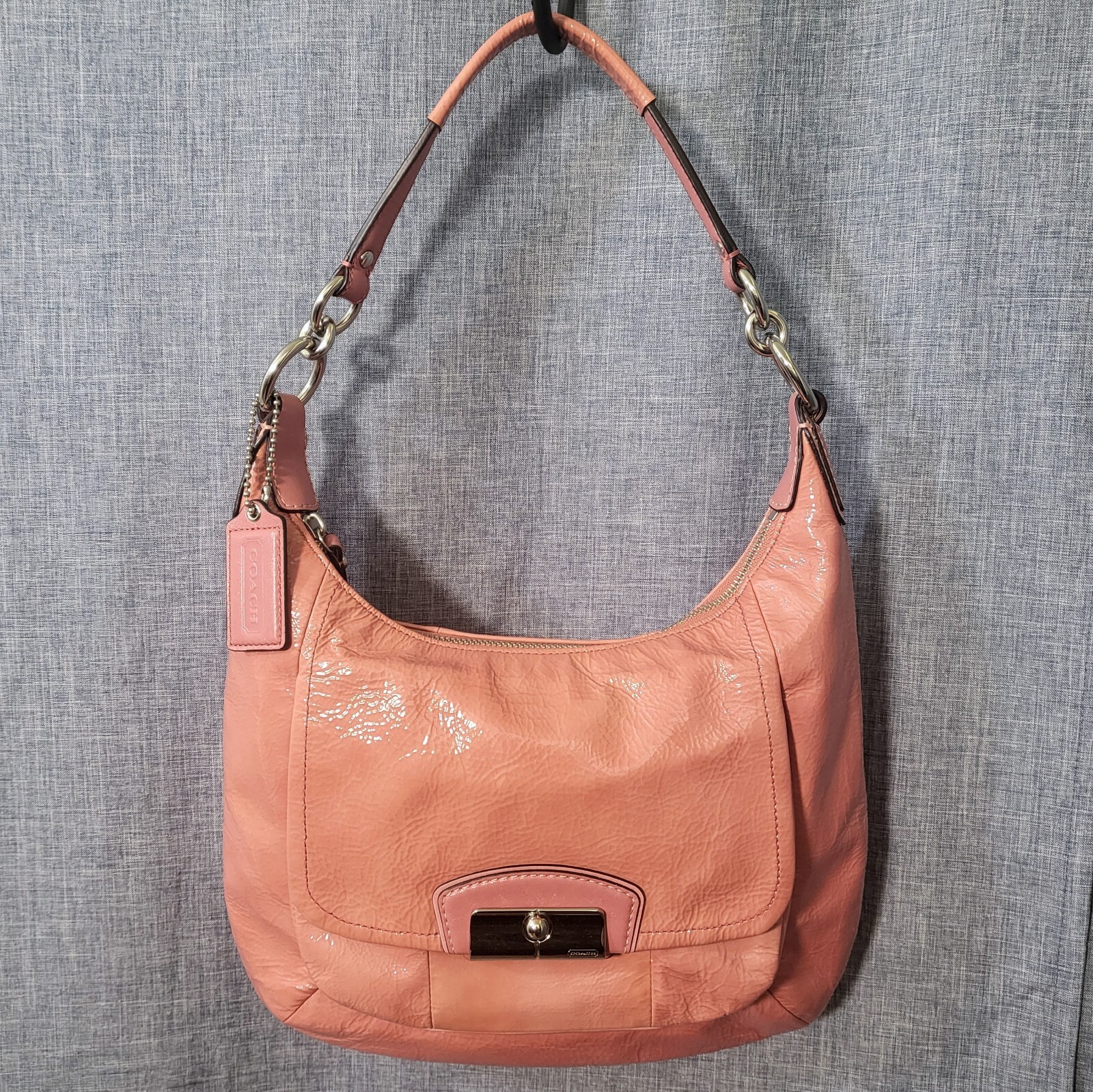 Coach Kristin Patent Leather Convertible Hobo Shoulde… - Gem