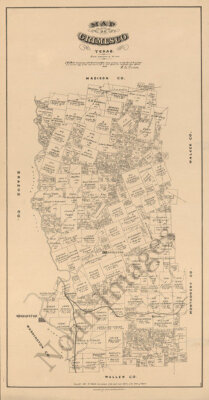 Map of Grimes County Texas 16x30 | eBay