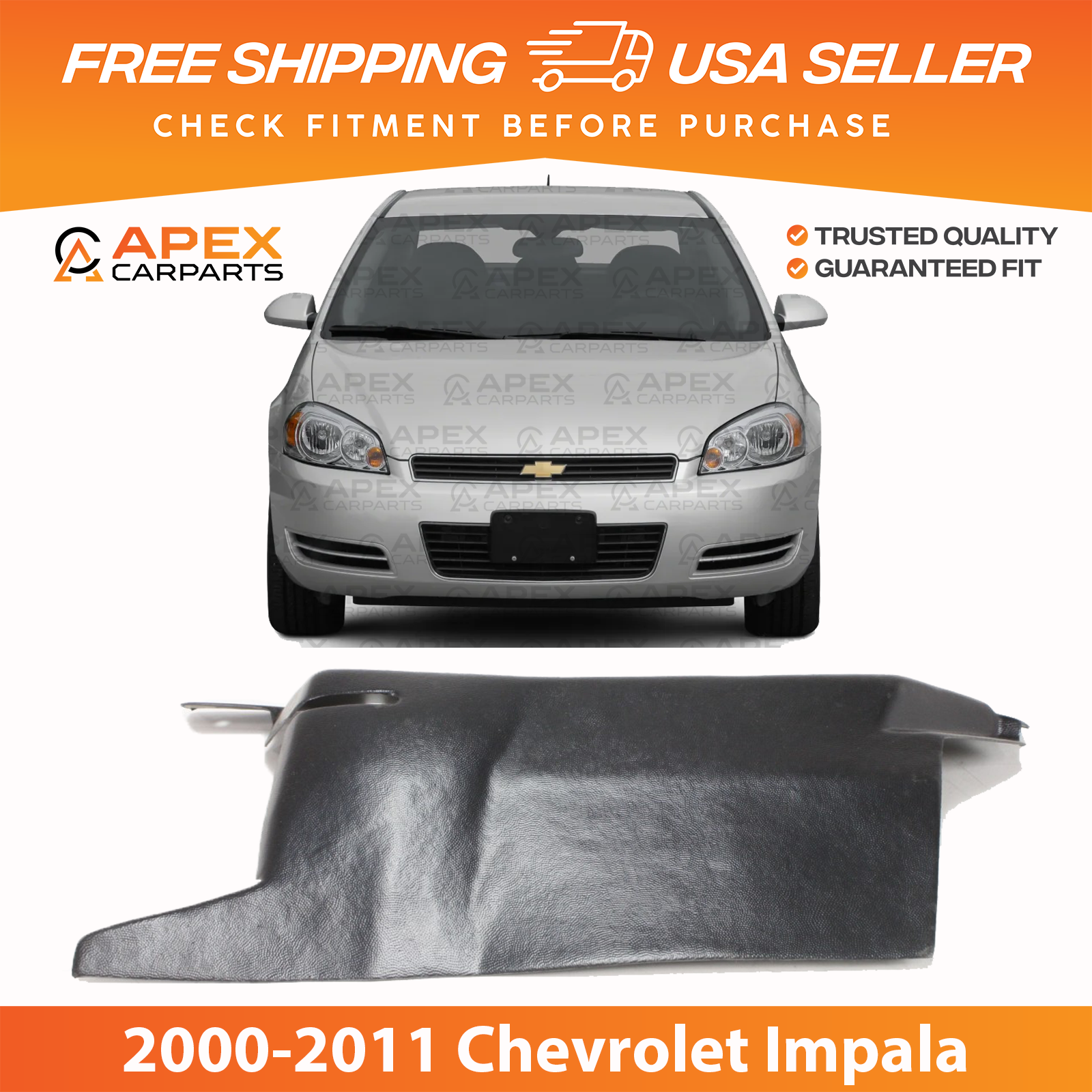 New Passenger Side Engine Splash Shield For 2000-2011 Chevrolet Impala ...