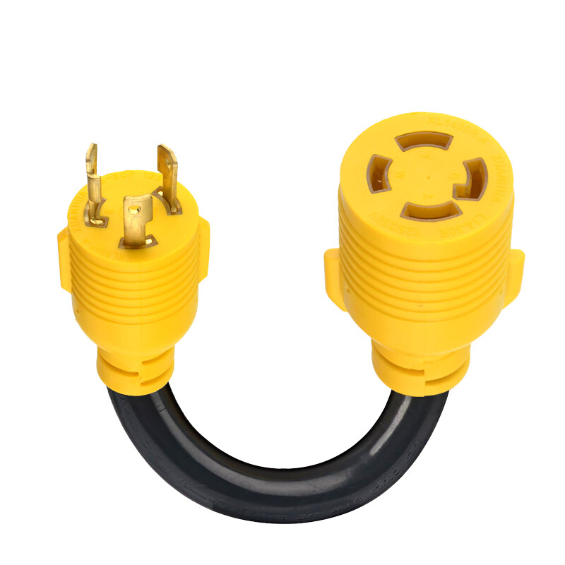 1X RV Generator Adapter Cord 30 Amp Twist Lock 3 Prong to 4 Prong ...