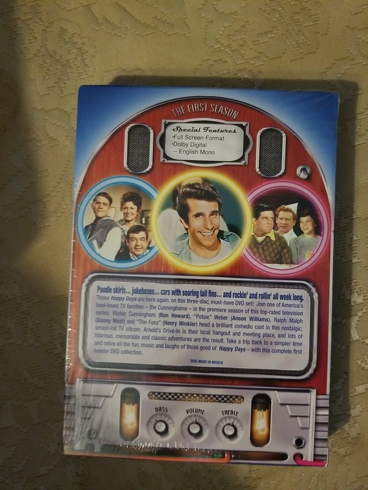 HAPPY DAYS: COMPLETE FIRST SEASON, 3-DISC DVD SET, SEASON 1, RON HOWARD ...