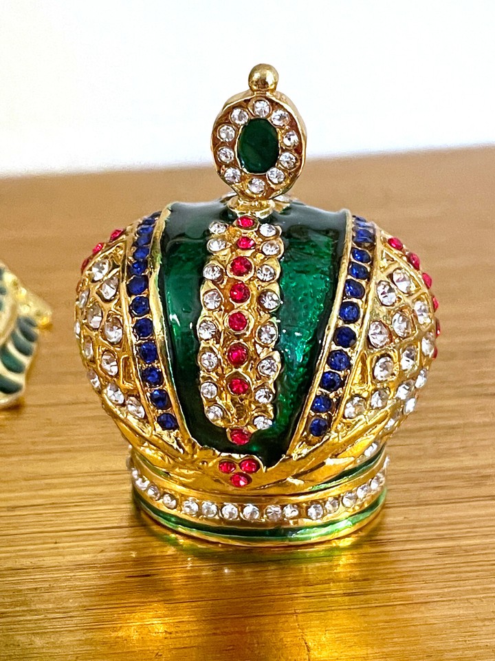 Imperial Collection Faberge Eggs Royal Easter Egg Trinket 24k GOLD ...