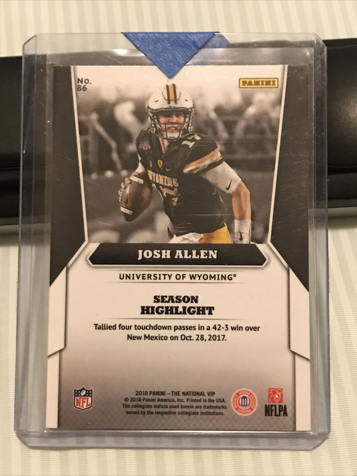 2018 Panini National VIP Gold Pack RC Chrome College Jersey variation ...