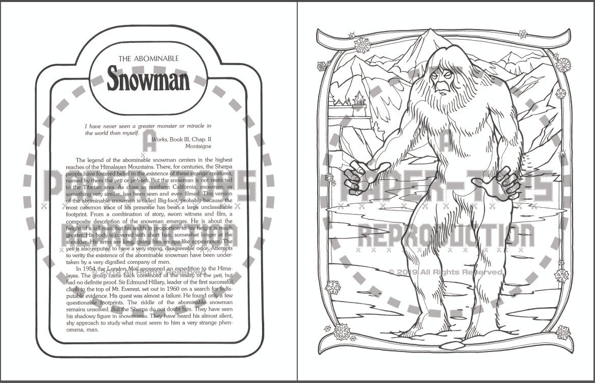 Abominable Snow Monster Coloring Pages