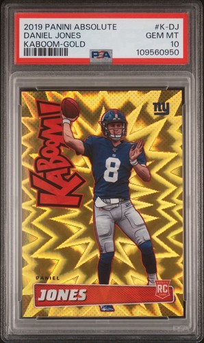 2019 Panini Absolute Daniel Jones GOLD KABOOM! Rookie RC PSA 10 NY ...