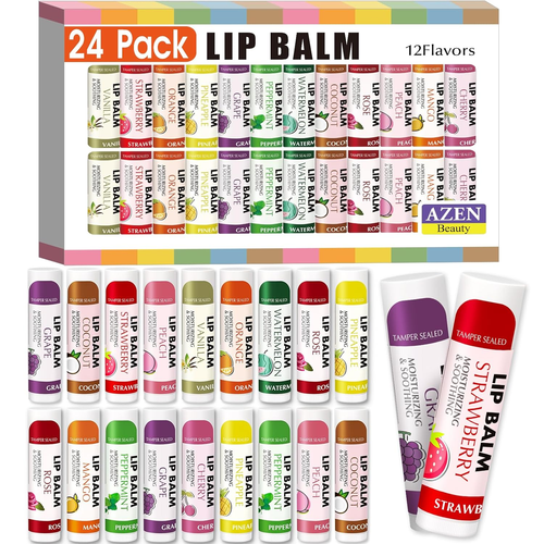 24 Pack Lip Balm, Natural Lip Balm Bulk, Lip Care Product, Moisturizing ...