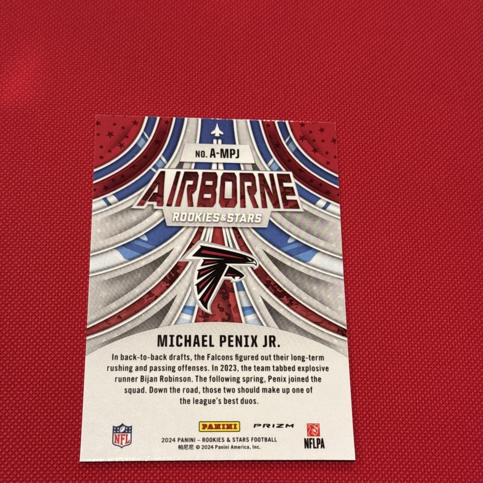 2024 Panini Rookies & Stars MICHAEL PENIX JR. Airborne Red Plaid #A-MPJ ...