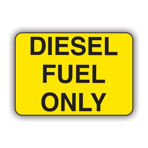 Yellow Diesel Fuel Only Sticker Decal - Weatherproof - gas gasoline bio ...