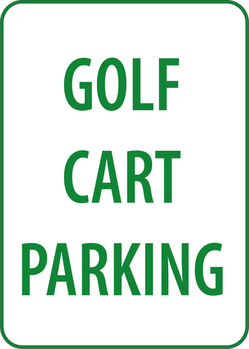 GOLF CART PARKING| Laminated Vinyl Decal Sticker Label | eBay