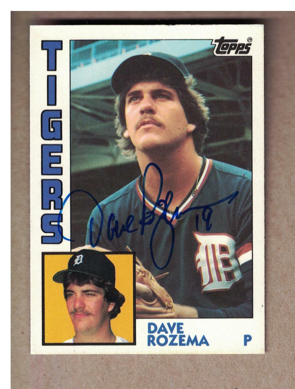 Dave Rozema AUTOGRAPHED 1984 TOPPS TIFFANY BASEBALL CARD SIGNED Detroit ...