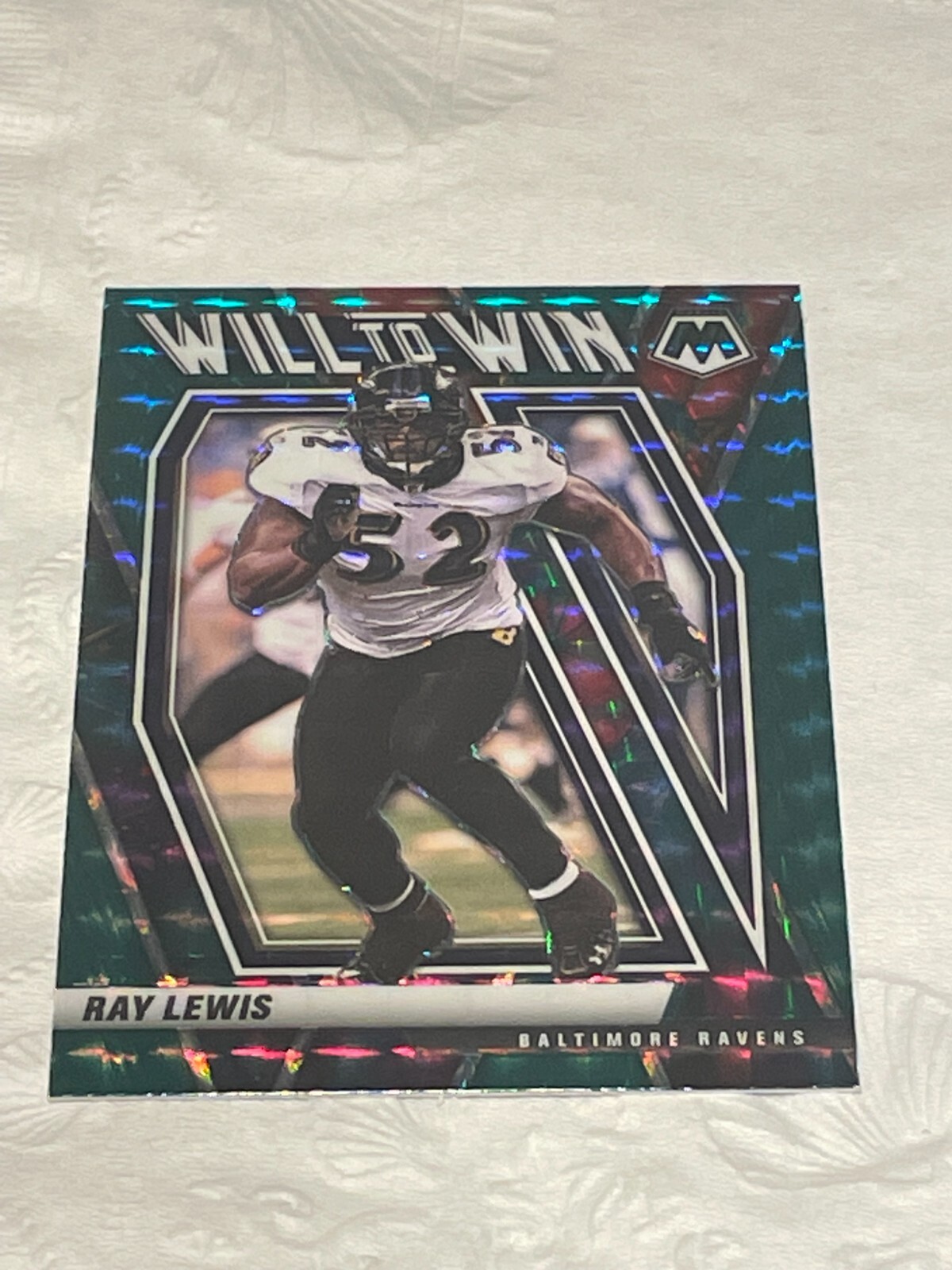2021 Panini Mosaic RAY LEWIS "Will To Win/ Green MOSAIC Prizm" SP #WW ...