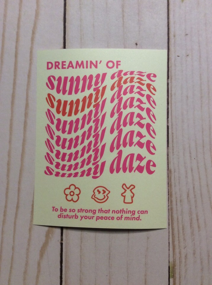 Dutch Bros Sticker APRIL 2022 Peace Of Mind Pink Flower New!! | eBay
