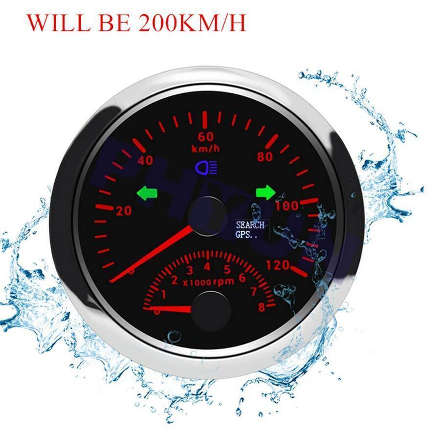 85mm Analog Auto Boot GPS Tachometer Gauge 200 KMH Drehzahlmesser ...