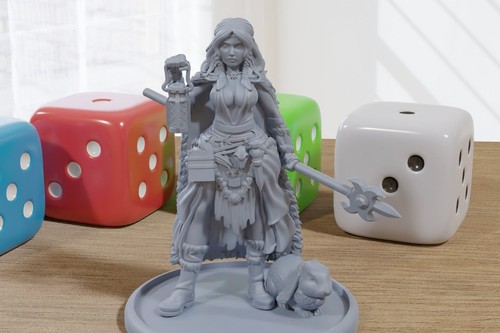 Druid Sexy Pinup 3D Printed Minifigures for Fantasy Miniature Tabletop ...