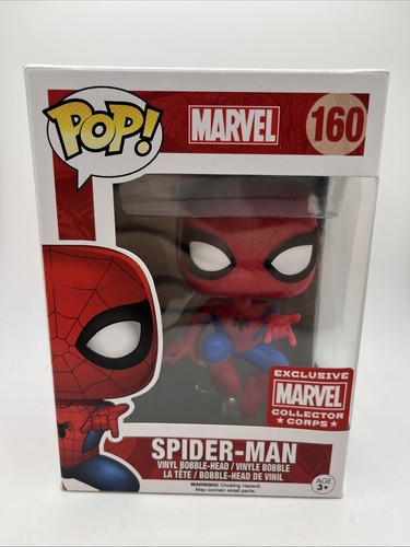 Funko Pop Spider-Man #160 Marvel Comics Collector Corps Exclusive Vinyl ...